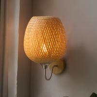 China Creative Art Design rattan wall light shade for Aisle Corridor for sale