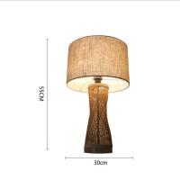 China Atmosphere Rattan Table Lamp , Bamboo Table Light For Indoor Decorative for sale