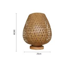China Atmosphere Rattan Table Lamp , Bamboo Table Light For Indoor Decorative for sale