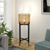 China 4 Legs Wicker Rattan Floor Lamps For Living Room Atmosphere for sale