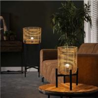 China 4 Legs Wicker Rattan Floor Lamps For Living Room Atmosphere for sale