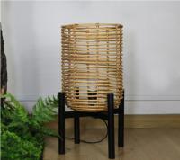 China 4 Legs Wicker Rattan Floor Lamps For Living Room Atmosphere for sale