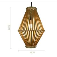 China 3500K Retro Bamboo Woven Pendant Light For Indoor Living Room for sale