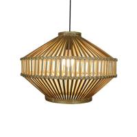 China 3500K Retro Bamboo Woven Pendant Light For Indoor Living Room for sale