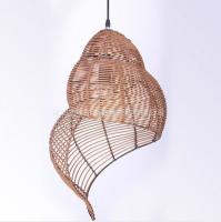 China Southeast Asia field snail design rattan chandelier pendant lamp for sale