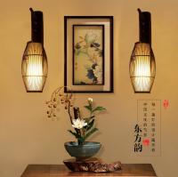 China Chinese retro solid wood wall lamp - Hotel Bamboo corridor lamp -antique bamboo lantern wall lamp for sale