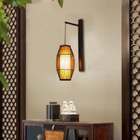 China Chinese retro solid wood wall lamp - Hotel Bamboo corridor lamp -antique bamboo lantern wall lamp for sale