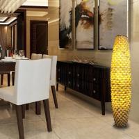 China Bamboo Woven floor rattan lamp 3500K for Residential Living Room for sale