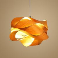 China Nordic Wooden Rattan Pendant Light LED Light Source For Living Room for sale