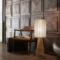 China Bamboo Weaving Rattan Floor Lamp For Residential Teahouse Living Room for sale