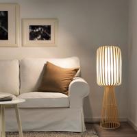 China Bamboo Weaving Rattan Floor Lamp For Residential Teahouse Living Room for sale