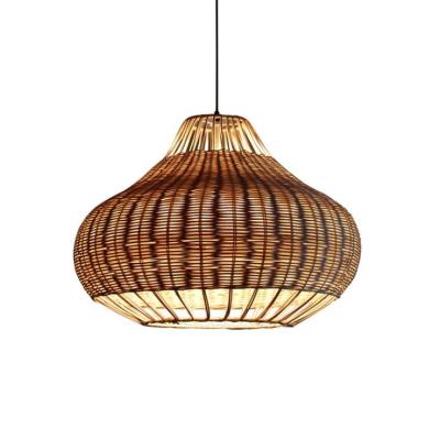 China Handmade creative Rattan Pendant Light chandelier Round Shape for sale