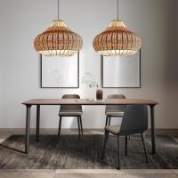China Handmade creative Rattan Pendant Light chandelier Round Shape for sale
