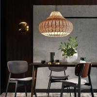 China Handmade creative Rattan Pendant Light chandelier Round Shape for sale