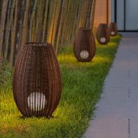 China artistic floor standing outdoor rattan led floor lamp for sale
