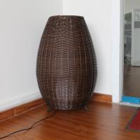 China artistic floor standing outdoor rattan led floor lamp for sale