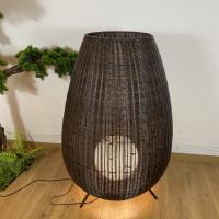 China artistic floor standing outdoor rattan led floor lamp for sale