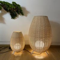 China artistic floor standing outdoor rattan led floor lamp for sale