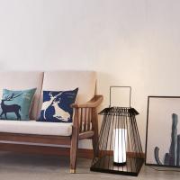 China Creative Rattan Floor Lantern Lamp E27 Base For Outdoor Garden for sale