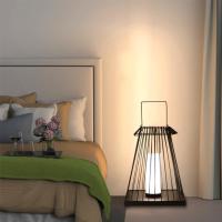China Creative Rattan Floor Lantern Lamp E27 Base For Outdoor Garden for sale