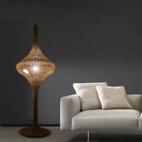 China Modern Standing Rattan Floor Lamp E27 Base For Living Room Hotel for sale