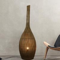 China 3500K Artistic Rattan Floor Lamps Light For Hotel Club Living Room for sale