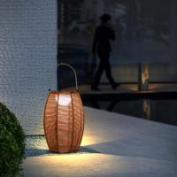 China Outdoor Rattan Shade Floor Lamp Solar Powered IP65 Waterproof for sale