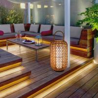 China Waterproof Rattan Floor Lamp , Wicker Standing Lamp For Outdoor Balcony for sale