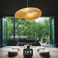 China Modern Bamboo Rattan Pendant Light Lampshade For Indoor Room for sale