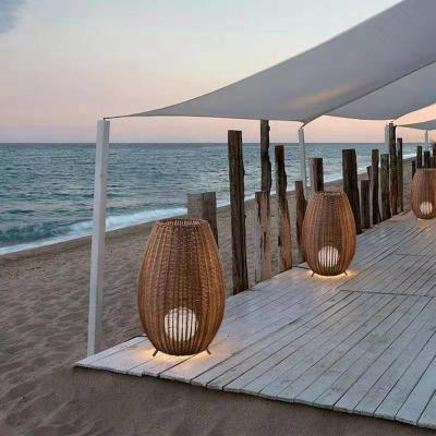 China Creative Rattan Lampshade floor lamp  for club for sale