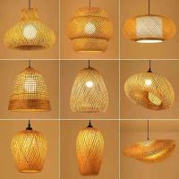 China Handmade Wicker Rattan Pendant Chandelier 150 Degree Beam Angle Switch Control for sale
