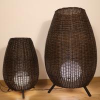 China outdoor decorative modern design  Rattan led floor lamps for sale