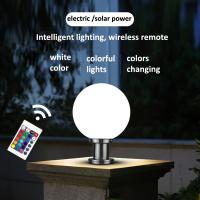 China 20cm / 25cm / 30cm / 35cm / 40cm columnar metal base plastic solar sphere for sale