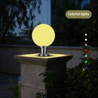 China Waterproof Glow Ball Light Solar Powered With 20cm 25cm 30cm Size for sale
