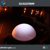 China PE Plastic LED Half Sphere Light Rechargeable For Christmas Decor for sale