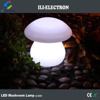 China mushroom shape PE plastic illuminated light table lamp for sale