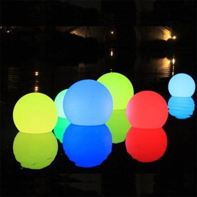 China colorful rechargeable floating waterproof led light ball for sale