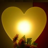 China 16 colors changing led glowing heart lamps for sale