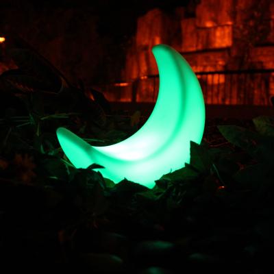 China illuminated moon shaped led table lamp for sale