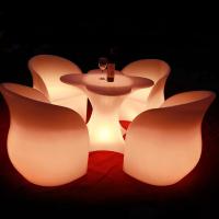 China Unique flower shaped outdoor led furniture for event luminous night club chairs for sale