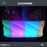 China Wave Shape Luminous LED Bar Counter , Outdoor Light Up Bar Table Waterproof for sale