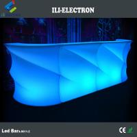 China Wave Shape Luminous LED Bar Counter , Outdoor Light Up Bar Table Waterproof for sale