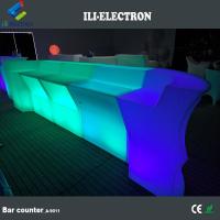 China Wave Shape Luminous LED Bar Counter , Outdoor Light Up Bar Table Waterproof for sale
