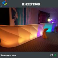 China Wave Shape Luminous LED Bar Counter , Outdoor Light Up Bar Table Waterproof for sale
