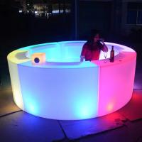 China Round Colorful Luminous LED Bar Counter Illuminated CE Certified for sale
