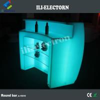 China Rechargeable PE Plastic Round Led Night Club Bar Counter Commercial Furniture for sale