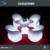 China LED light furniture led flower wine bar table set for sale