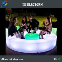 China electronic poker table chair glowing table LED furniture set for sale