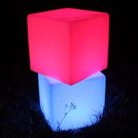 China IP65 Waterproof Outdoor LED Cube Light 16 Colors Changing For Garden Stools for sale