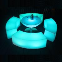 China Color changing rechargeable led furniture led curved bench seating for sale
